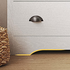 LIKIMIO Dresser 8 Drawer, Modern Wood Bedroom Dresser with with Charging Station and Storage Bag, Storage Chest of Drawers for Living Room Hallway Entryway, White