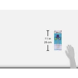 Amscan # 3 Star Decorative Pick Candles, 5" & 7", Multicolor