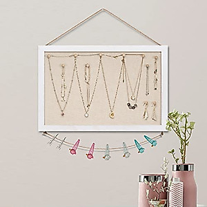 Miratino Cork Board Bulletin Board, 16 "x11 " White Linen Cork Boards for Walls with White Frame, Pin Board Vision Board for Home Kitchen School Office Decor