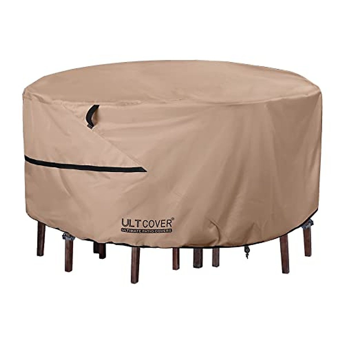 ULTCOVER Round Patio Furniture Cover - Outdoor Waterproof Table with Chair Set Cover 60 inch