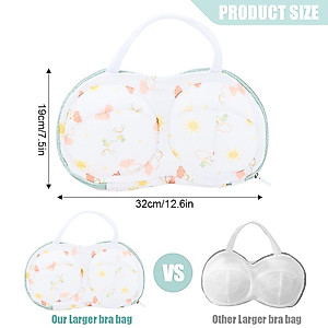 Ksheria Large Bra Washing Bags for Laundry,4pcs Bra Laundry Bags for Washing Machine,Lingerie Bags for Washing Delicates,Underwear Washing Bag with Zipper for Women Laundry Storage-Cute Pattern