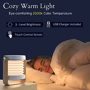 CozyBerry® Rechargeable LED Lantern Lamp, 2000 mAh Dimmable Multi-Functional Portable Light, Bedside Lamp for Bedroom, Living Room, Outdoor, Office, Camping
