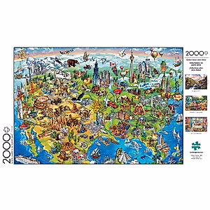 Buffalo Games - North America Wonders - 2000 Piece Jigsaw Puzzle, Blue