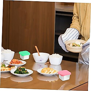 PRETYZOOM Set of 4 Small Sauce Cups Metal Condiment Containers with Lids Reusable Salad Dressing Cup for Lunch Leakproof Food Storage Containers