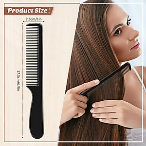 Kritkin 100 Pcs Combs Bulk Individually Wrapped Disposable Comb Long Handle Plastic Comb for Homeless Hotel Shelter Charity Church Travel Hair Accessories, Black