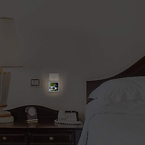 Plug in Dimmable LED Night Light with Dusk to Dawn Auto Sensor, Adjustable Brightness, Warm Light, Auto On-Off Nightlight for Bathroom, Hallway, Nursery, Bedrooms - Loon