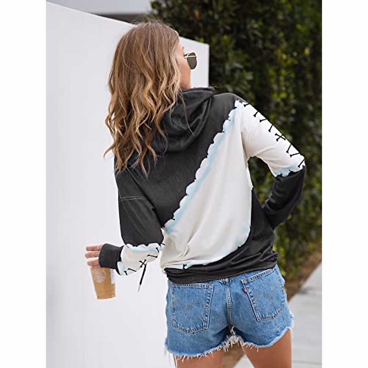 MORCHOY Womens Nightmare Before Christmas Sweatshirt, Tie Dye Style Jack Skellington Shirts Hoodie for Women (X-Xmas-Skellington, S)