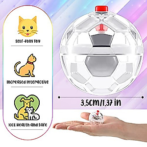 CHENGU 15 Pieces Ghost Hunting Cat Ball Light up Cat Balls Motion Activated Interactive Cat Toy Small LED Glowing Pet Ball for Animal Dog Running Activity Indoor Supplies, 1.38 x 1.5 Inches