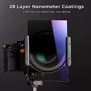 K&F Concept 100X150mm Reverse GND8(3 Stop) Graduated Neutral Density Filter with 28 Multi-Layer Coatings Compatible with Cokin Z Holder