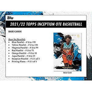 2021-22 Topps Inception Overtime Elite Basketball Hobby Box (1 Pack/7 Cards: 2 Autos)