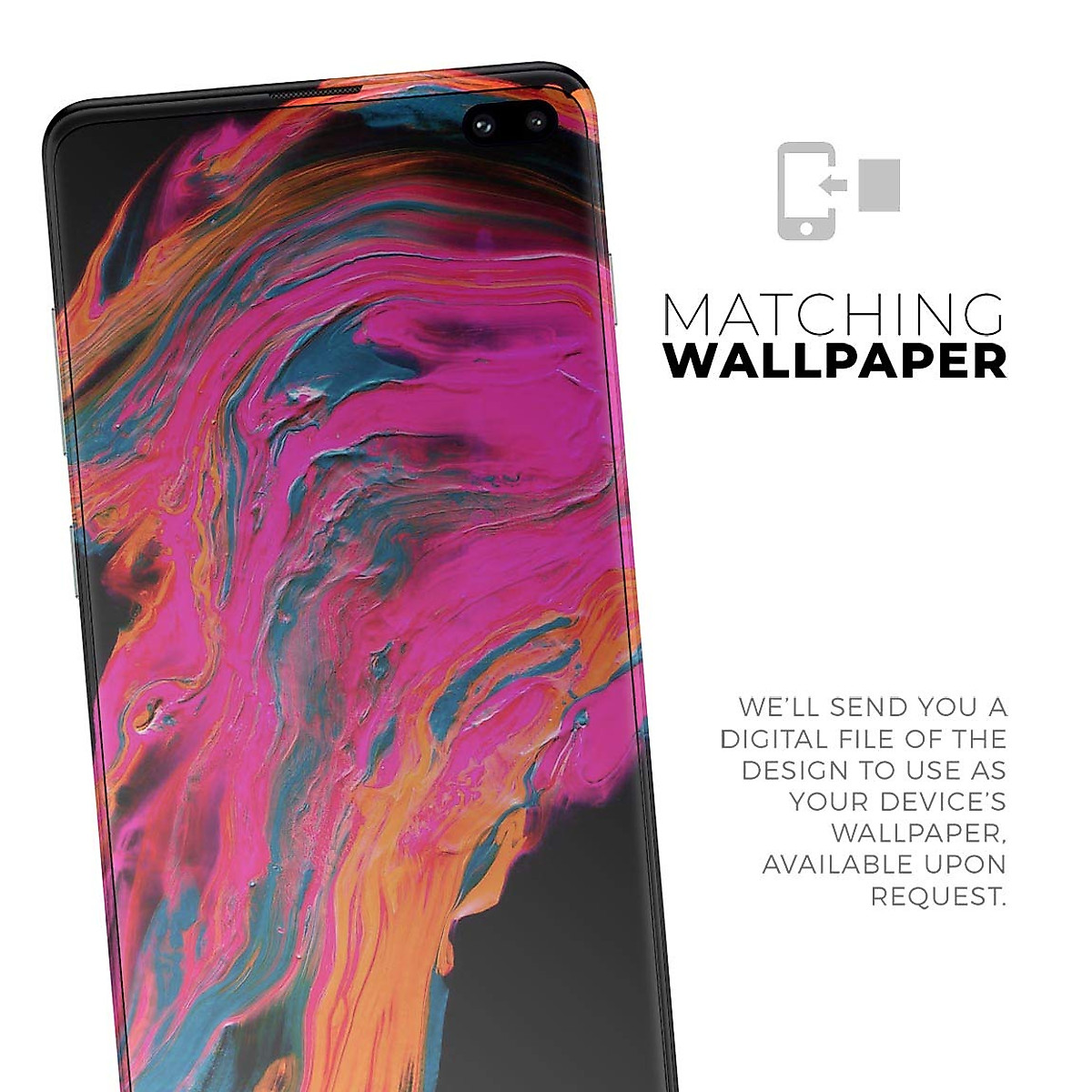 DesignSkinz Liquid Abstract Paint V73 Protective Vinyl Decal Wrap Skin Cover Compatible with The Samsung Galaxy S20 (Screen Trim & Back Glass Skin)