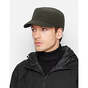 XYIYI Army Green Unisex Cotton Basic Cadet Army Cap Everyday Military Style Hat