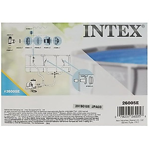 Intex 26005E Above Ground Swimming Pool Inlet Air Water Jet Part Kit with Plunger Valve, Strainer Connector, Jet Nozzle, Strainer Grid & More