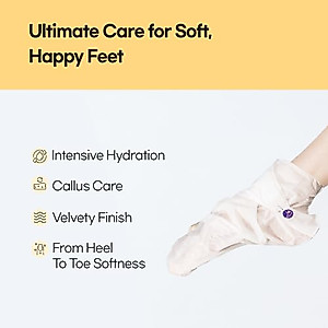 Epielle Hydrating Hand & Foot Masks (Glove & Socks 12pk) for Dry Hand, Dry & Cracked Heel | Spa Day | Shea Butter + Jojoba Oil + Vitamin E, Beauty Mothers Day Gifts
