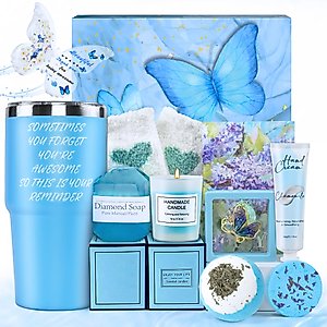 Mom Happy Birthday Gift Basket for Women, Self Care Package Relaxing Spa Gift Sets Women, Get Well Soon Gift Basket for Best Friend, Sister, Coworker, Mothers Day Christmas Anniversary Gifts for Women