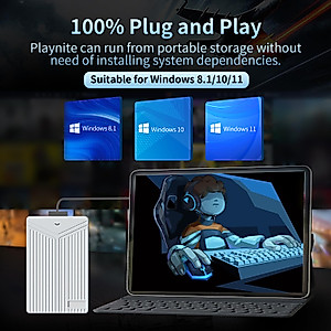 JFamiglia 206+ AAA PC-Games Built-in 5T External Hard Drive,Real-Time PC Gaming Like S-team Games/RPG/FPS/AVG,SATA 3 to USB 3.0,Plug & Play Video HDD for Windows 8.1/10,Up 6GB/s,Black(Hyper Base PN5)