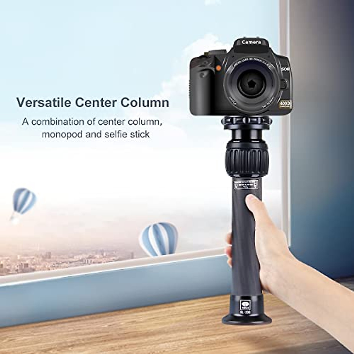 SIRUI SL-200 Tripod Extension Pole, Two-Section Carbon Fiber Center Column-Tripod Extender-Tripod Extension Tube