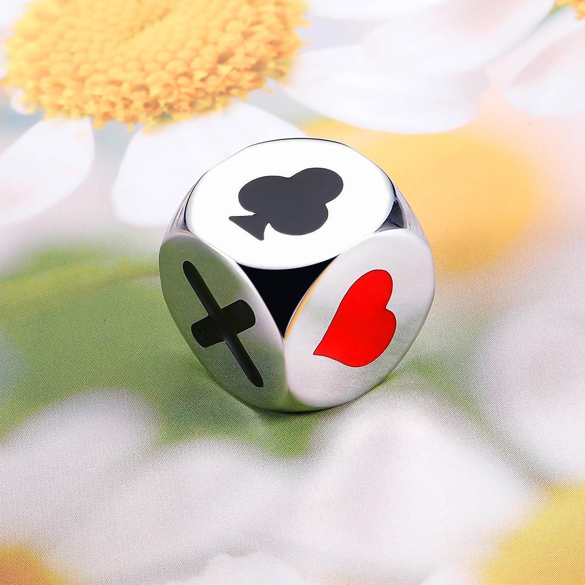 AMBREGRISSUN Trump Marker Trump Indicator Trump Dice Trump Cube Euchre Pinochle Playing Cards Trump Dice for Use with Euchre Pinochle Gifts for Family Women Men Her Him