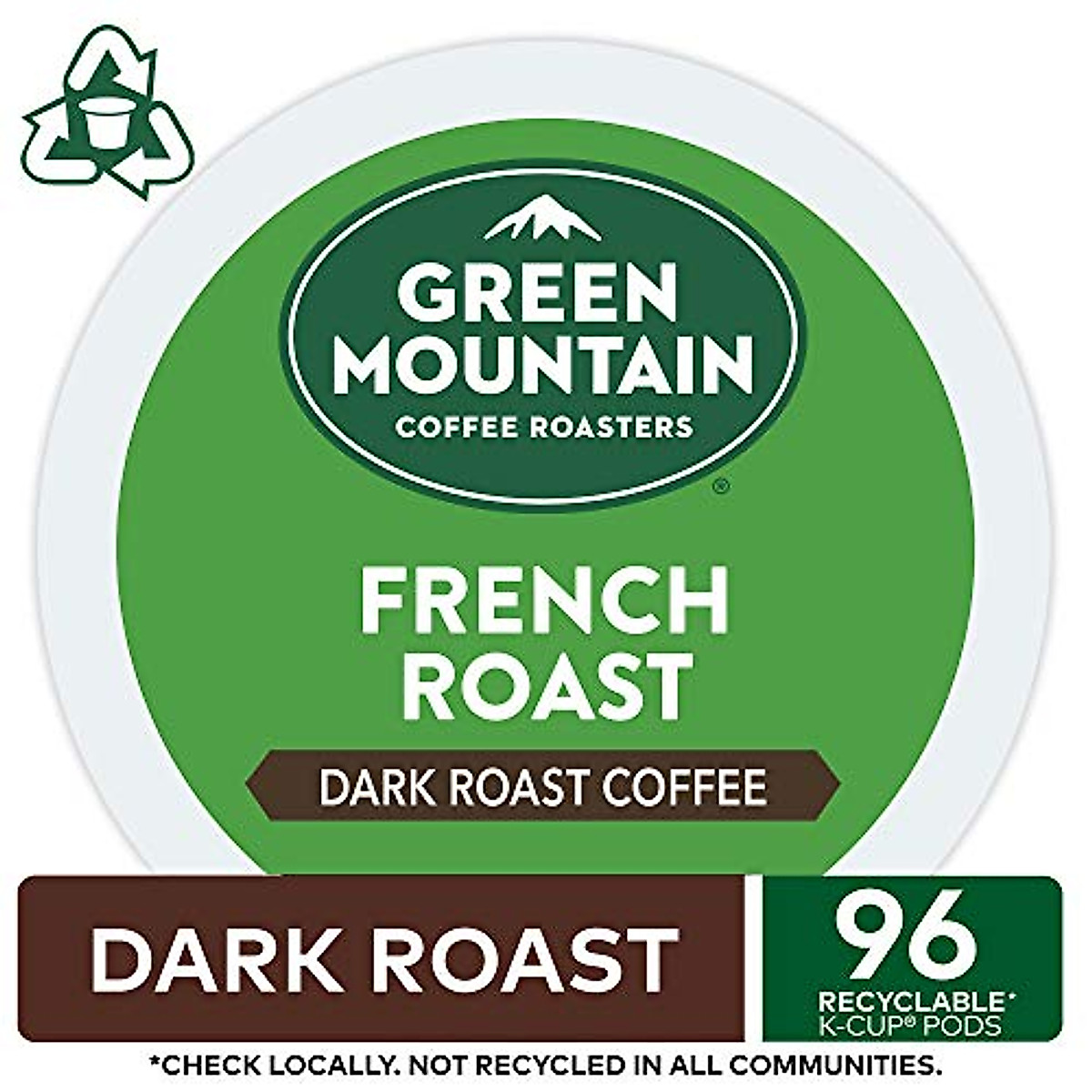 Green Mountain Coffee Roasters French Roast Keurig K-Cup Pods, Dark Roast Coffee, 96 Count (4 Packs of 24)