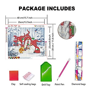 LVIITIS Christmas Diamond Painting Kits for Adults Beginner,Snowman 5D Diamond Art Dots Kits, DIY Full Round Drill Gem by Number Kits Arts and Crafts for Home Wall Decor 12 x 16 Inch(Blue)