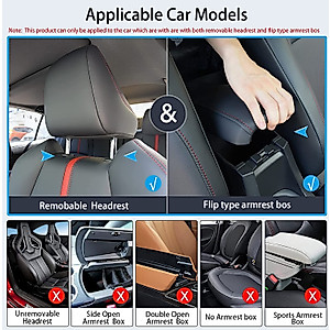 AICEL Car Handbag Purse Holder Between Seats, Auto Seat Leather Organizer Pocket, Front Seat Bag Box Storage for Cell Phone Document, Backseat Barrier for Kids Pet, Fits for Most Vehicles