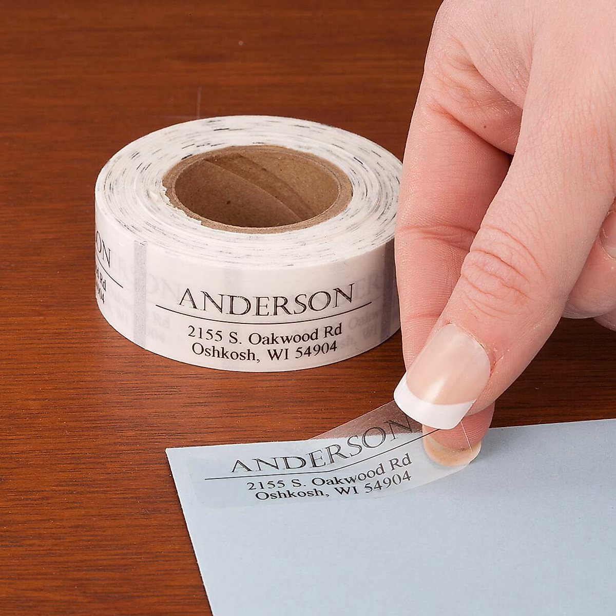 Personalized Bold and Centered Address Labels 200, Clear