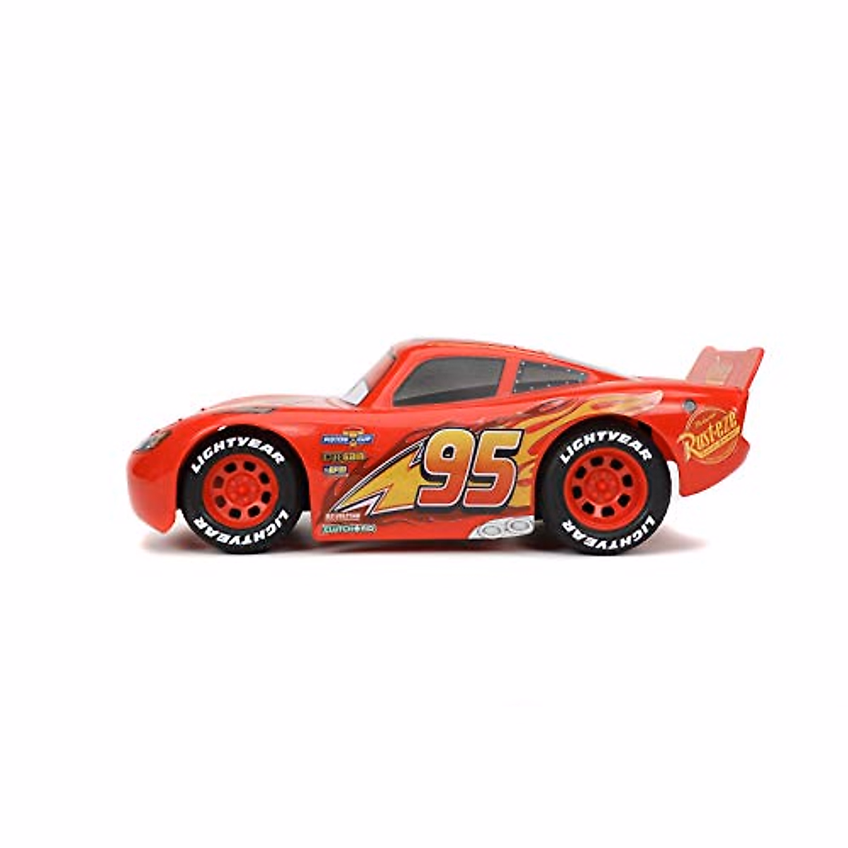 Jada Toys Pixar Cars 1:24 Lightning McQueen RC Remote Control Car 2.4 GHz Red Toys for Kids