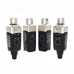 Xvive U3 Wireless Microphone System 2.4GHz Wireless XLR Transmitter and Receiver for Dynamic Microphone, Audio Mixer, PA System (U3 Dual)