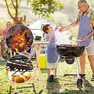 Ceramic Fire Balls, 5 Inch Set of 6 Round Fire Stones Reusable Fireballs for Indoor Outdoor Decor Fire Pits or Fireplace, Black