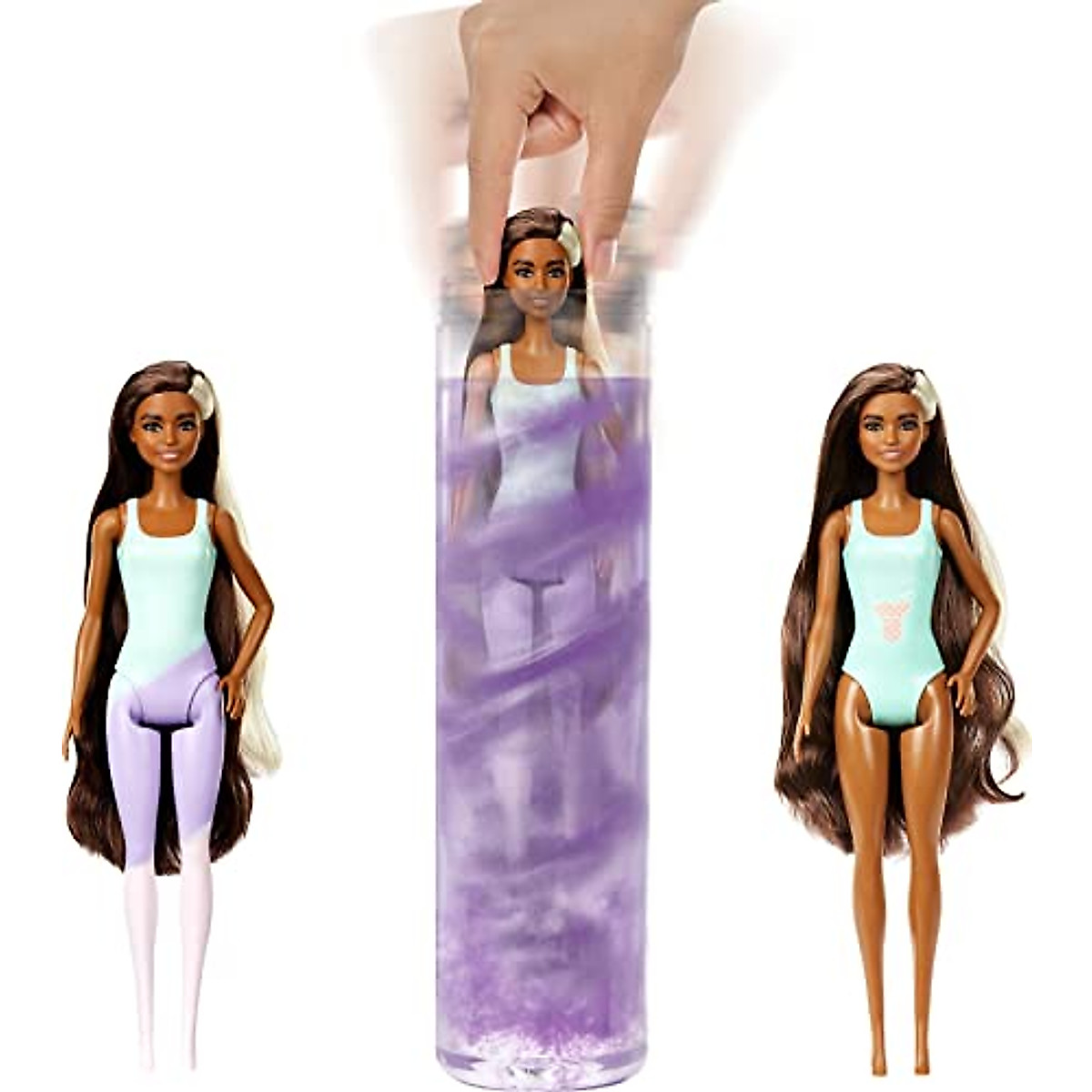 Barbie Color Reveal Doll with 7 Surprises, Color Change and Accessories, Ice Cream Series, styles may vary​​