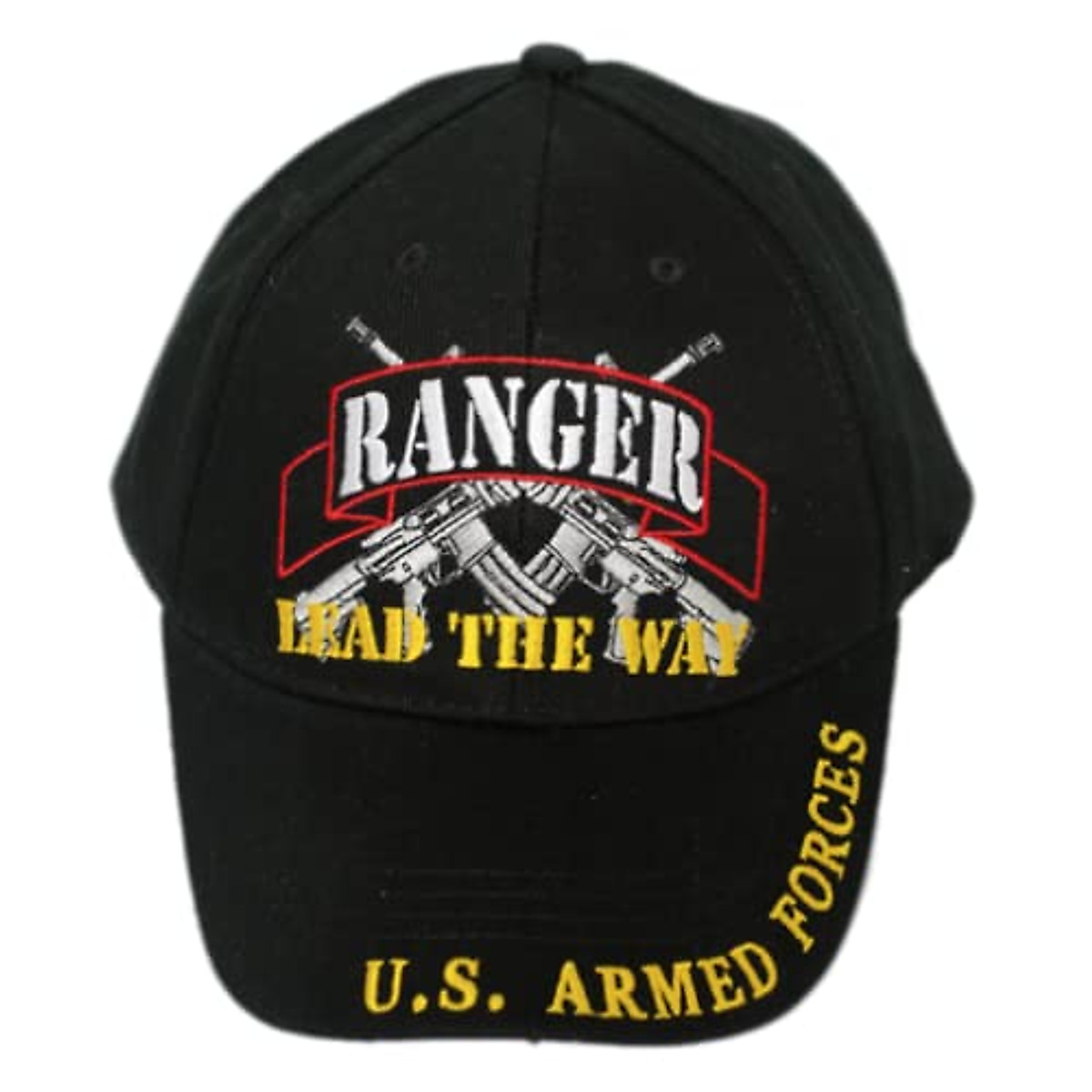 Flakita's Novelties US Army Ranger Lead The Way US Armed Forces Veteran Embroidered Baseball Cap HAT