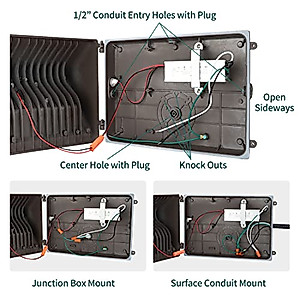 kadision 120W LED Wall Pack with Photocell, 15600LM 5000K 100-277V, Dusk to Dawn Outdoor Commercial Grade Lighting Fixture for Parking Lots, Warehouses, Yards, ETL/cETL Listed