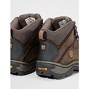 TimberlanD Women's White LeDge MiD Ankle Boot,Dark Brown,8 M US