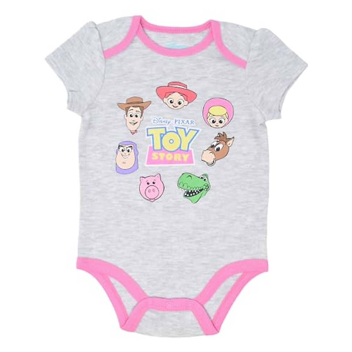 Disney Pixar Toy Story Jessie Bo Peep Newborn Baby Girls 5 Pack Short Sleeve Bodysuits Toy Story Newborn