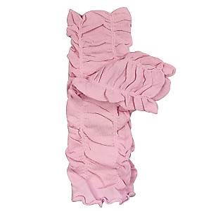 Bowbear Little Girls 3 Pair Gathered Ruffles Leg Warmers, Lilac, Ballet Pink, Sky Blue