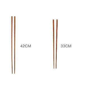 Gigicloud Wooden Chopsticks, 1Pcs Reusable Extended Chopsticks, 13 Inches Cooking Chopsticks Kitchen for Home Kitchen