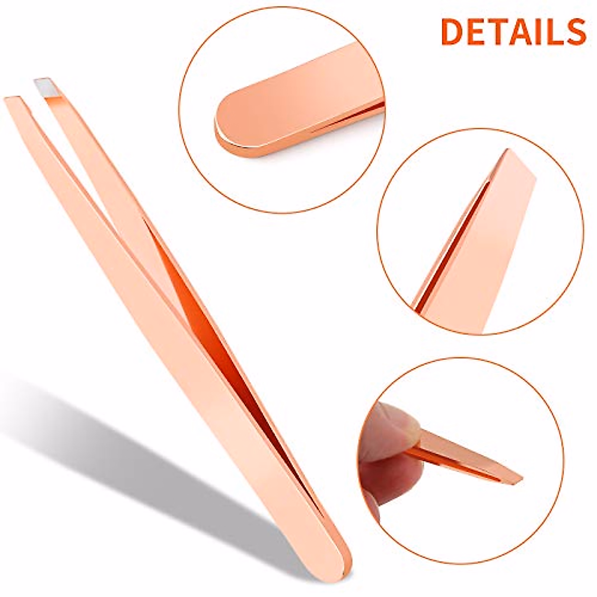 Yiwoo 5 Pieces Eyelash Applicator Tool，False Eyelashes Applicator,Eyelashes Tool,Eyelashes Curlers,Curved Eyelash Curler(Rose Gold）
