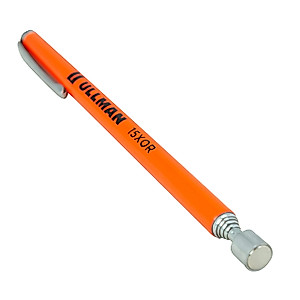 Ullman Pocket Size Telescoping Magnetic Pickup Tool with 2 lbs of Pull Force and Orange Handle - Perfect for Mechanics, Contractors, HVAC Technicians, and Trade Professionals
