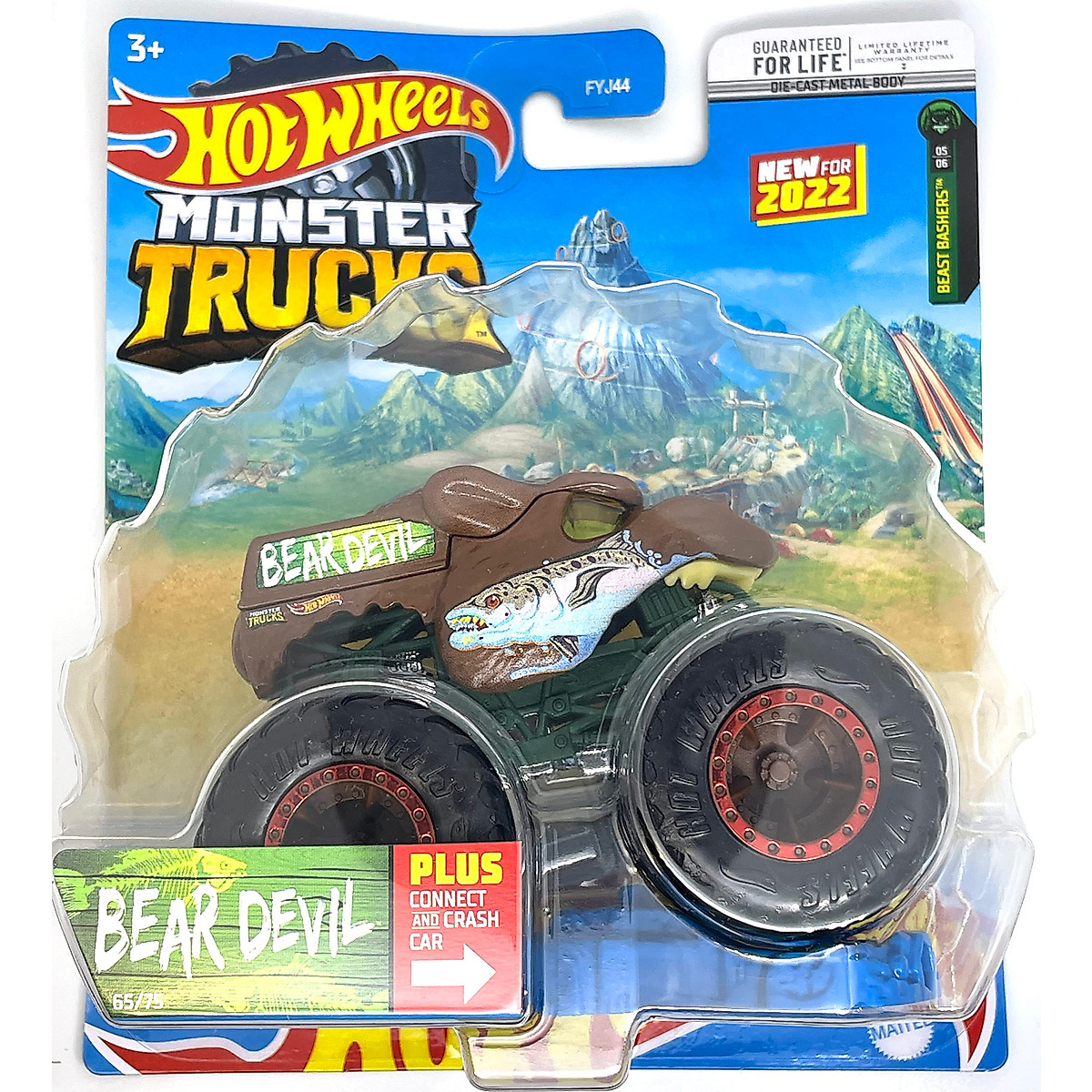 Hot Wheels Monster Trucks - Bear Devil - Beast Bashers - 65/75-2022