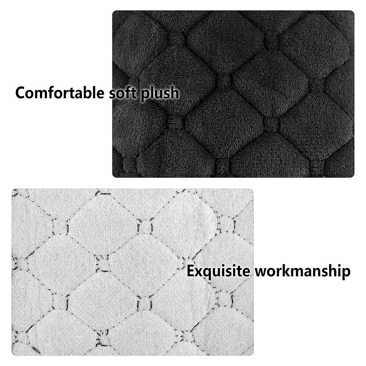 Turcee 2 PCS Auto Seatbelt Covers Soft Seat Belt Cushion,Anti-Friction for a Comfortable Driving,Car Accessories for Men/Women/Kid,Fit with All Cars and Backpacks (Black)