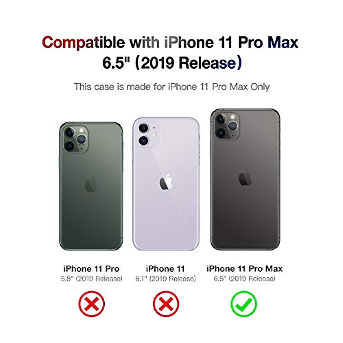 MOBOSI Vanguard Armor Designed for iPhone 11 Pro Max Case, Rugged Cell Phone Cases, Heavy Duty Military Grade Shockproof Drop Protection Cover for iPhone 11 Pro Max 6.5 Inch 2019, Matte Black