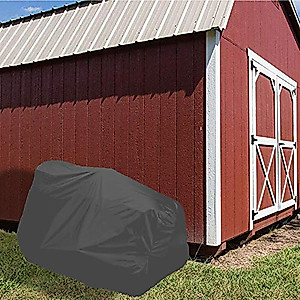 STARTWO Lawn Mower Cover, Tractor Cover Fits Decks up to 54", Heavy Duty Waterproof Riding Lawn Mower Cover with Drawstring and Storage Bag, All Weather Protection, Rip Resistant Fade Resistant,Gray