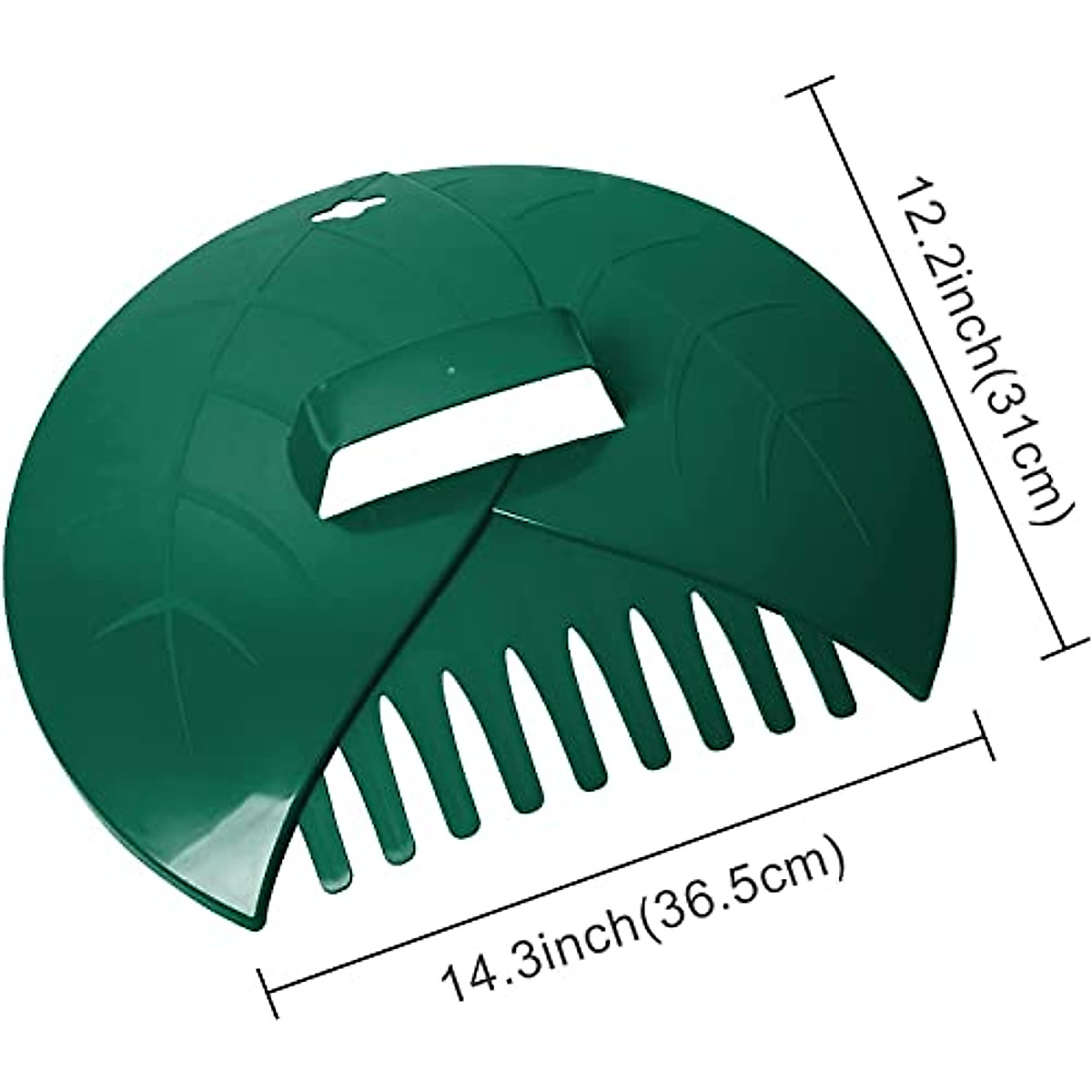 Evcitn 2set Leaf Scoops Hand Rakes, Large Durable Ergonomic Leaf Scoops for Picking up Leaves, Grass Clippings and Lawn Debris, Mixed Green 4 pcs