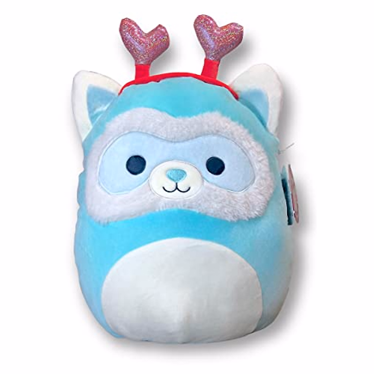 Squishmallows Official Kellytoy 14 Inch Ferret Anneli Plush Turquoise Wearing a Red Glitter Heart Headband - Join These Stuffed Animal Toys and Their 2023 Valentine's Day Squad