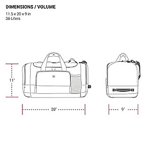 SwissGear Apex Duffle Bag for Travel and Gym with Bungee-Cord System