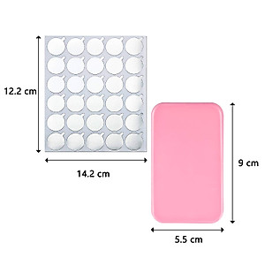 Mudder 900 Pcs 1 Inch Disposable Eyelash Glue Holder and 2 Pcs Reusable Eyelash Pad Stand, Pallet Eyelash Extension Glue Sticker Pads Set for Makeup Tool Supply