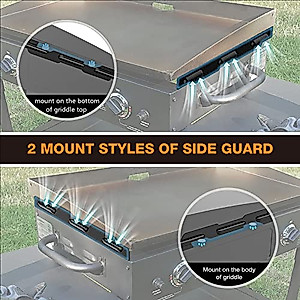 Upgraded Wind Guards for Blackstone 36” Griddle, Blackstone Griddle Accessories Fit for Blackstone Grill, 5015 Magnetic Stainless Steel Wind Screens Protect Flame Hold Heat, Compatible with Hood
