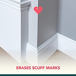 Clean Of Hearts Mystical Erase Pads for Cleaning x 8 - Ultra Compressed and Textured - Heart-Shaped White Sponges 8 Pack - Durable Floor Cleaner Pad Or Scuff Stain Remover for All Surfaces Kitchens