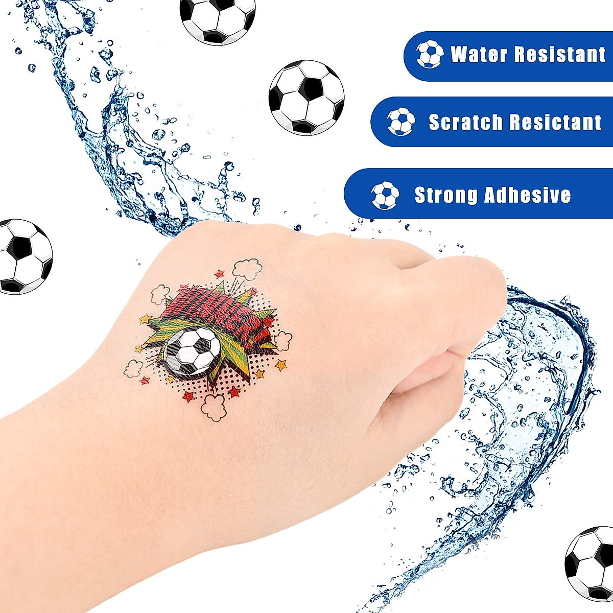 Leelosp 72 Pcs Volleyball Soccer Temporary Tattoos for Team Volleyball Team Gift Volleyball Soccer Waterproof Body Stickers Sport Tattoo Cheer Gifts for Fans Team Party Favors, 9 Styles