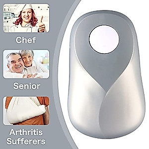 Electric Can Opener - Vcwtty One Touch Battery Operated Handheld Can Opener for Any Size, No Sharp Edge, Food-Safe, Seniors, Arthritis and Chef, Kitchen Best Gadget (Mini Silver)